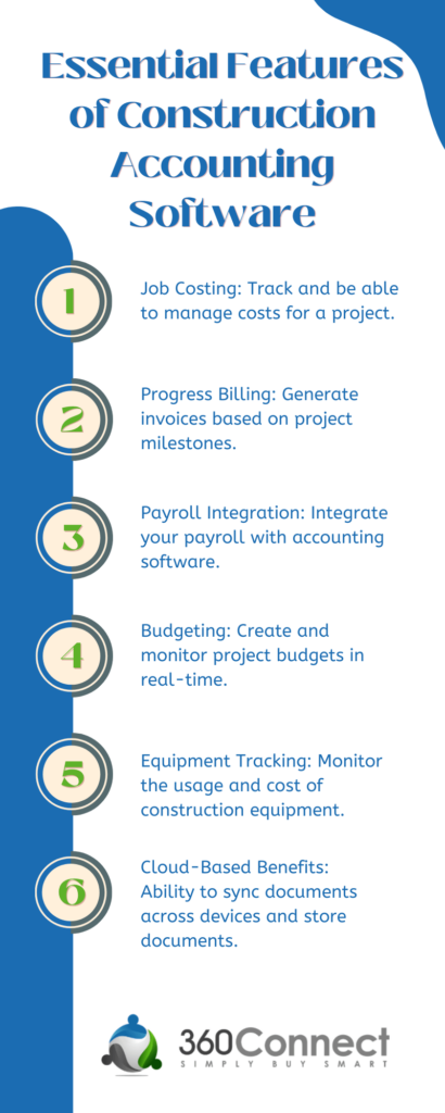 4 Best Accounting Software for Construction Companies | 360MobileOffice